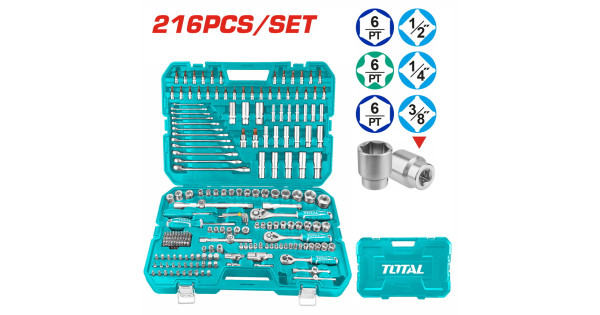 TOTAL ΕΠΑΓΓΕΛΜΑΤΙΚΗ ΕΡΓΑΛΕΙΟΘΗΚΗ ΜΕ 216ΤΕΜ ΕΡΓΑΛΕΙΑ (THKTHP22166) TOTAL