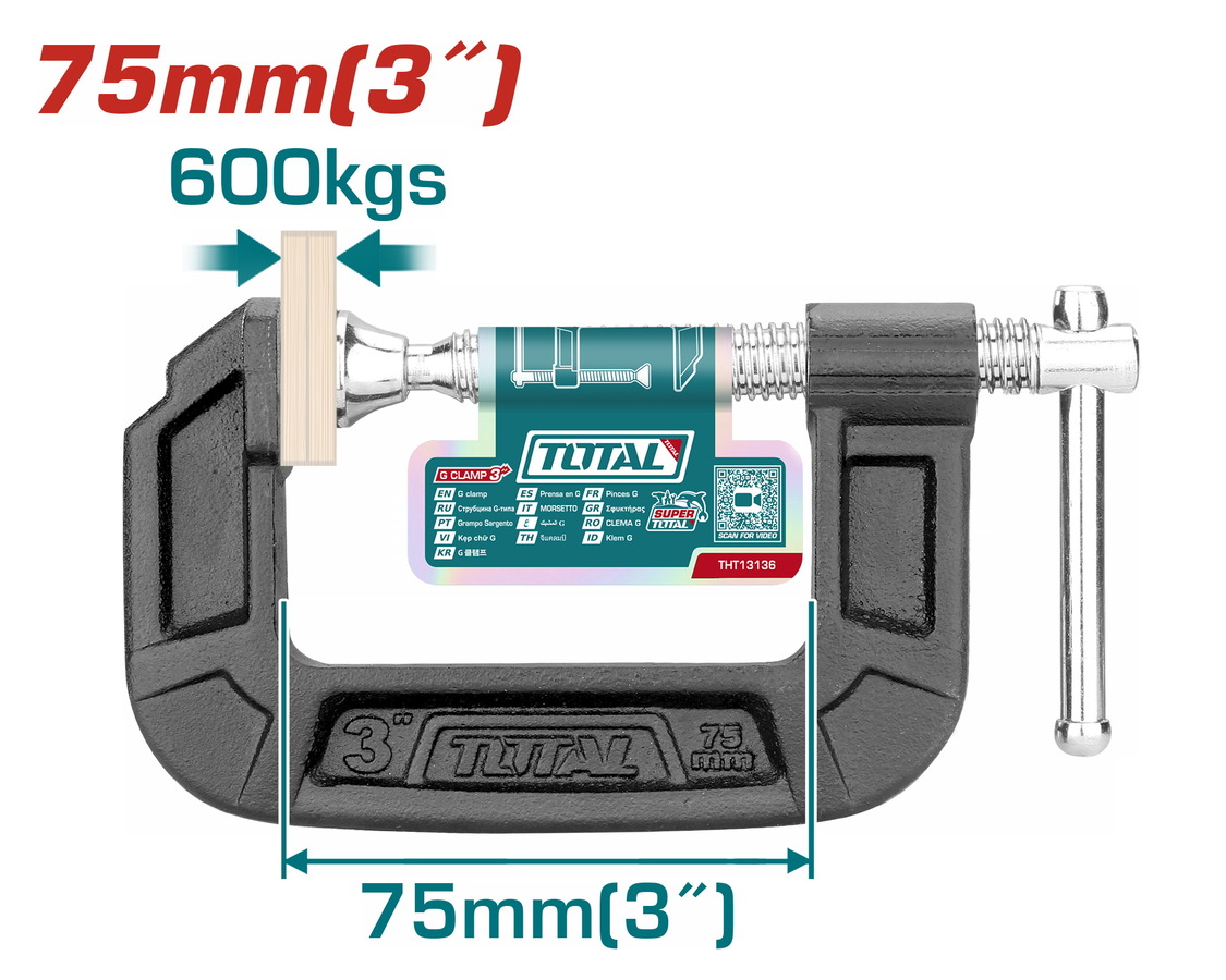 TOTAL ΕΠΑΓΓ. ΣΦΙΓΚΤΗΡΑΣ ΜΑΡΑΓΚΩΝ ΤΥΠΟΥ G 3" (THT13136) TOTAL