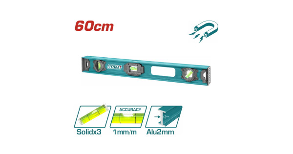 TOTAL ΑΛΦΑΔΙ ΑΛΟΥΜΙΝΙΟΥ ΜΑΓΝΗΤΙΚΟ ΝΕΟΥ ΤΥΠΟΥ 60cm (TMT26026) TOTAL