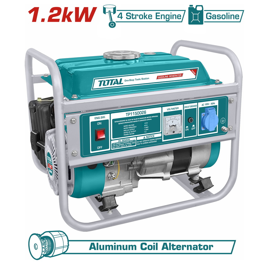 TOTAL ΗΛΕΚΤΡΟΓΕΝΝΗΤΡΙΑ ΒΕΝΖ. 1.200W (TP1150026) TOTAL