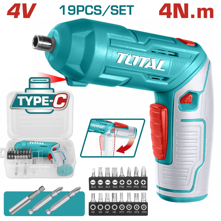 TOTAL ΚΑΤΣΑΒΙΔΙ ΜΠΑΤ. Li-ion 4V / 1.5Ah Type C (TSDLI0442) TOTAL