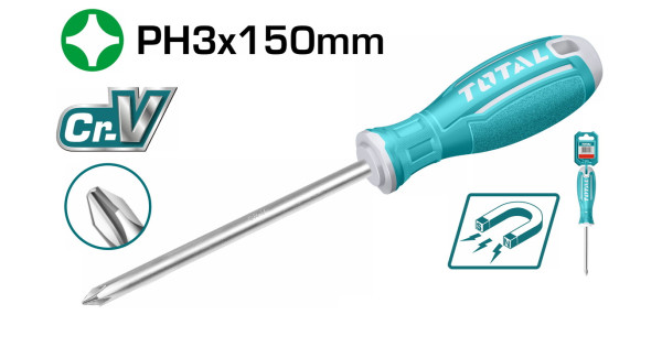 TOTAL ΚΑΤΣΑΒΙΔΙ ΣΤΑΥΡΟΥ ΡΗ3 Χ 150mm (TSDRSPH3150) TOTAL
