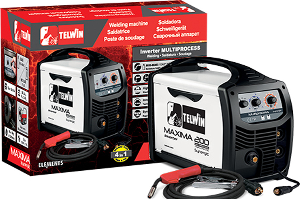 Ηλεκτροσυγκόλληση MAXIMA 200 SYNERGIC INVERTER (4σε1) 170A Σύρματος MIG ...