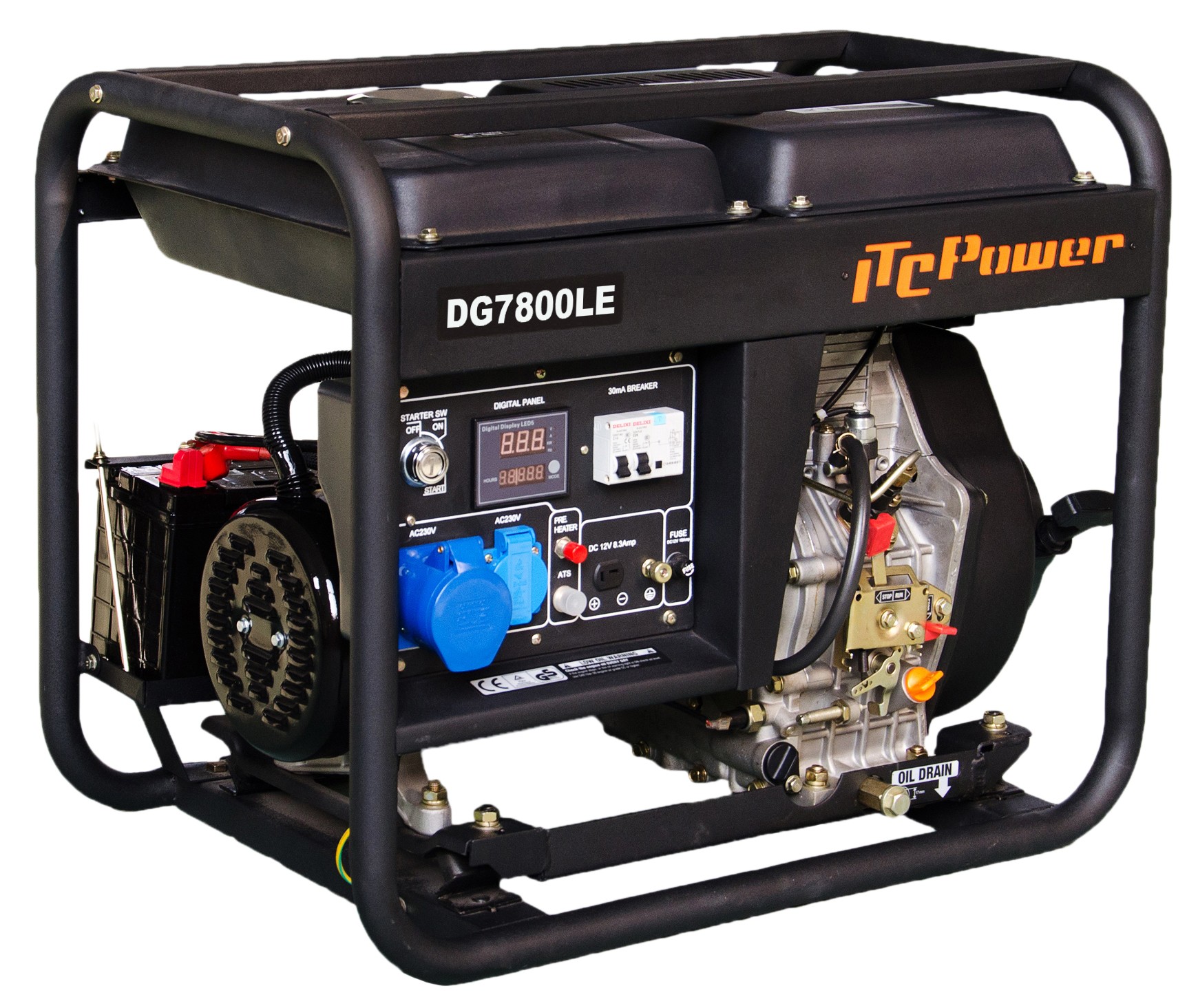ΓΕΝΝΗΤΡΙΑ DIESEL ΜΟΝΟΦΑΣΙΚΗ ITC POWER (DG7800LE)