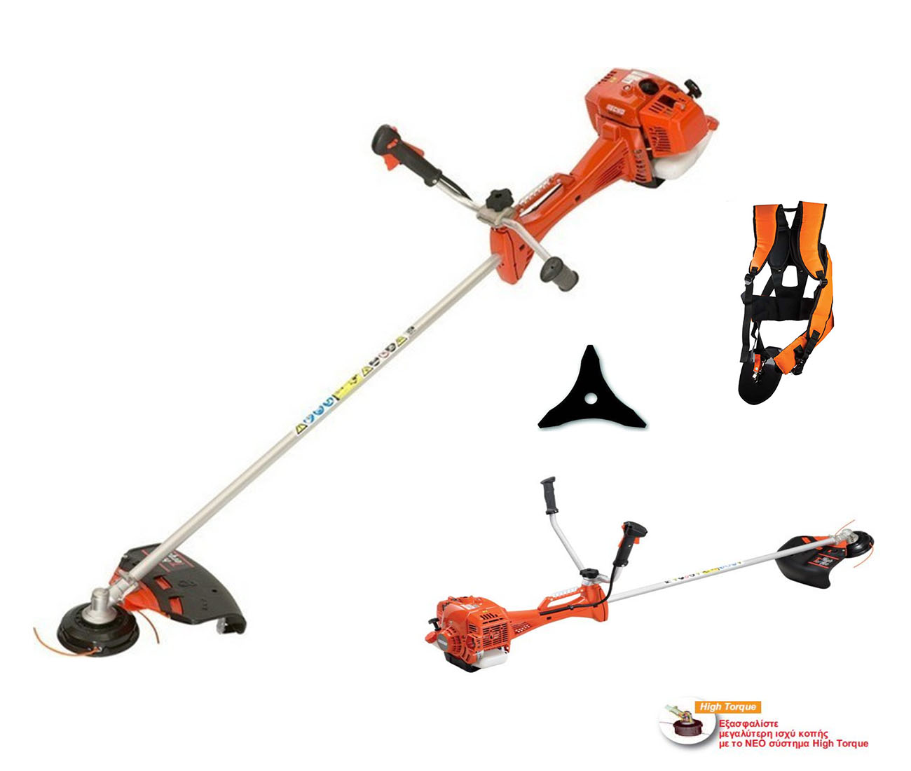 Θαμνοκοπτικό Βενζίνης 2.5Hp με High Torque Γωνιακή Μετάδοση ECHO (SRM ...